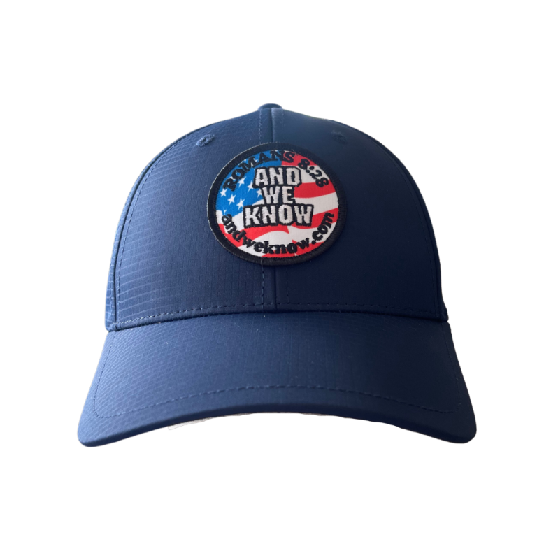 Athletic Hat with Round Flag And We Know Patch - AWK Merch