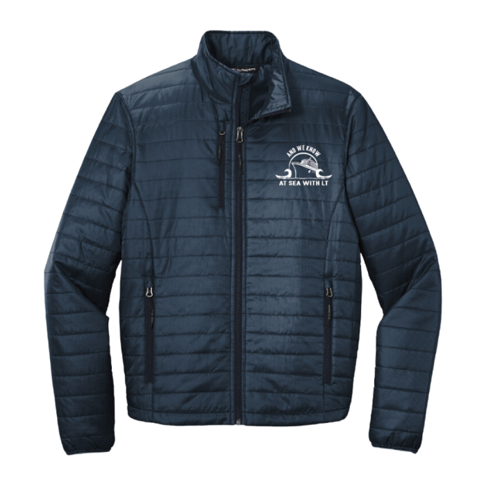 At Sea With LT Men’s Packable Puffer Jacket with Embroidered Logo - AWK ...