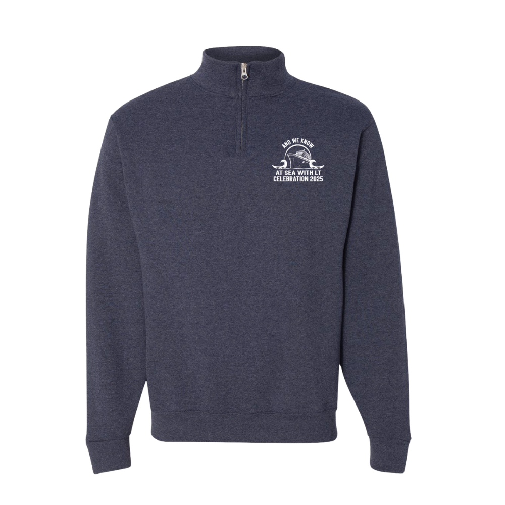 At Sea With LT 1/4 Zip Cadet Collar Sweatshirt with Embroidered ...